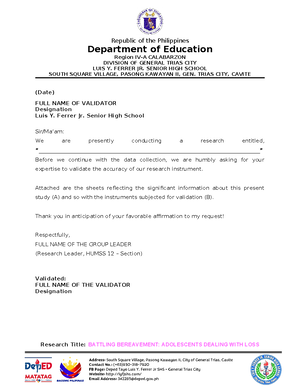 PR2- Research- Template - TITLE A Research Paper Presented to the ...