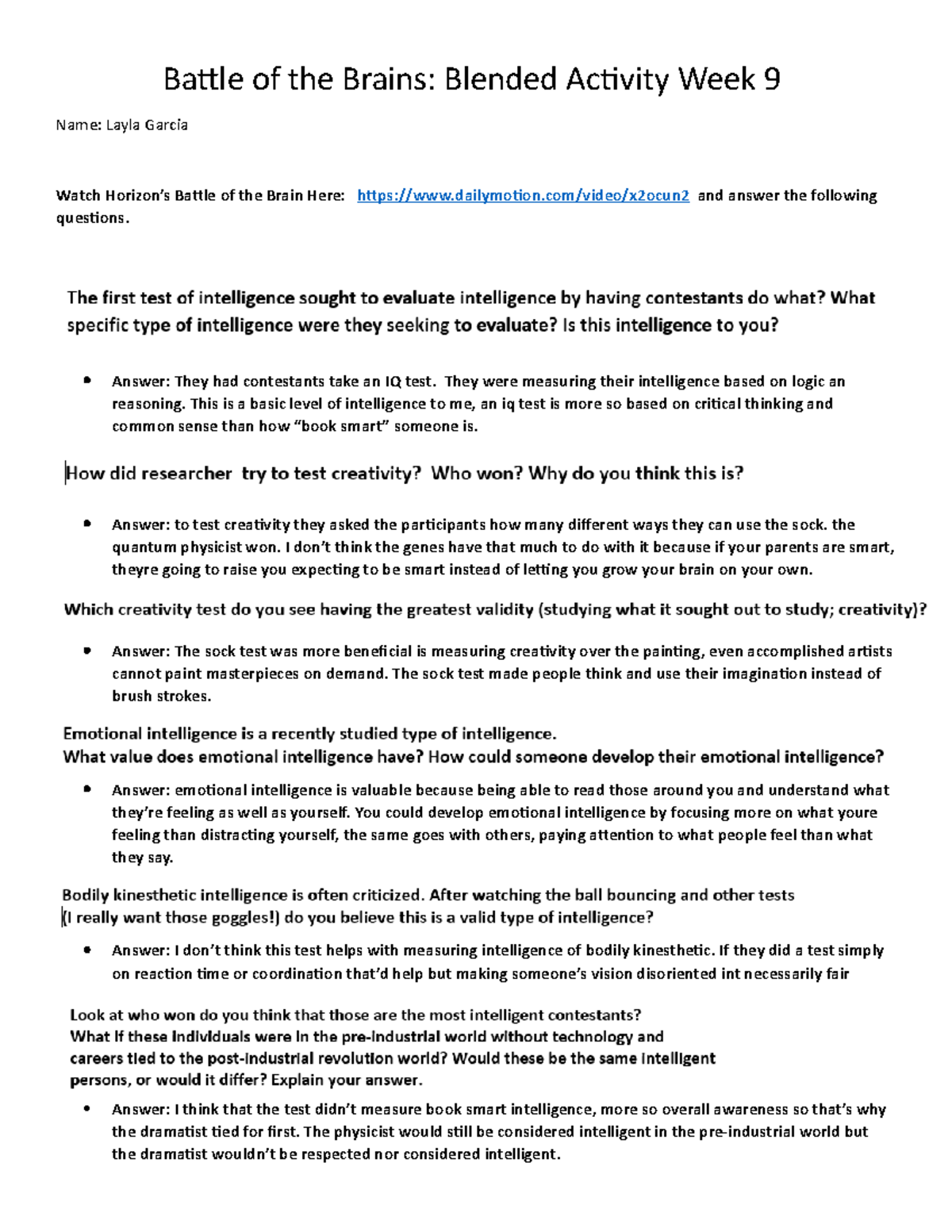 Blended Brain Worksheet Spring 2021 - Battle of the Brains: Blended ...