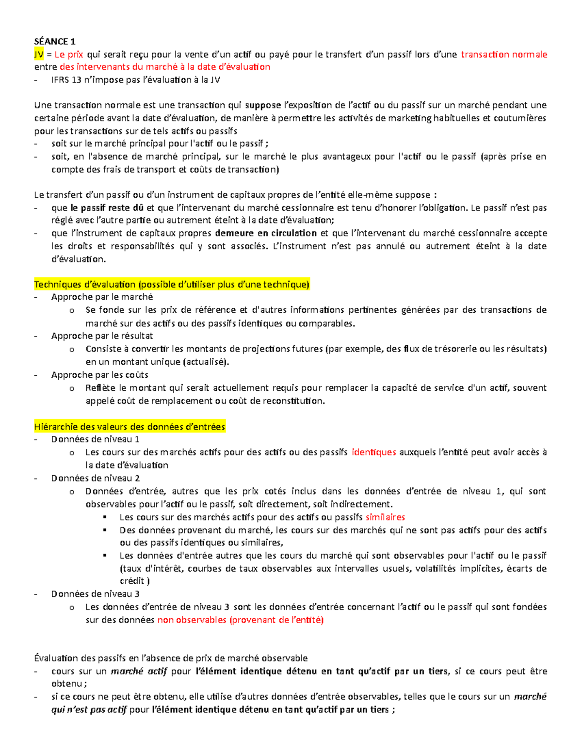 Notes instruments - 1 JV Le prix qui serait pour la vente actif ou pour ...