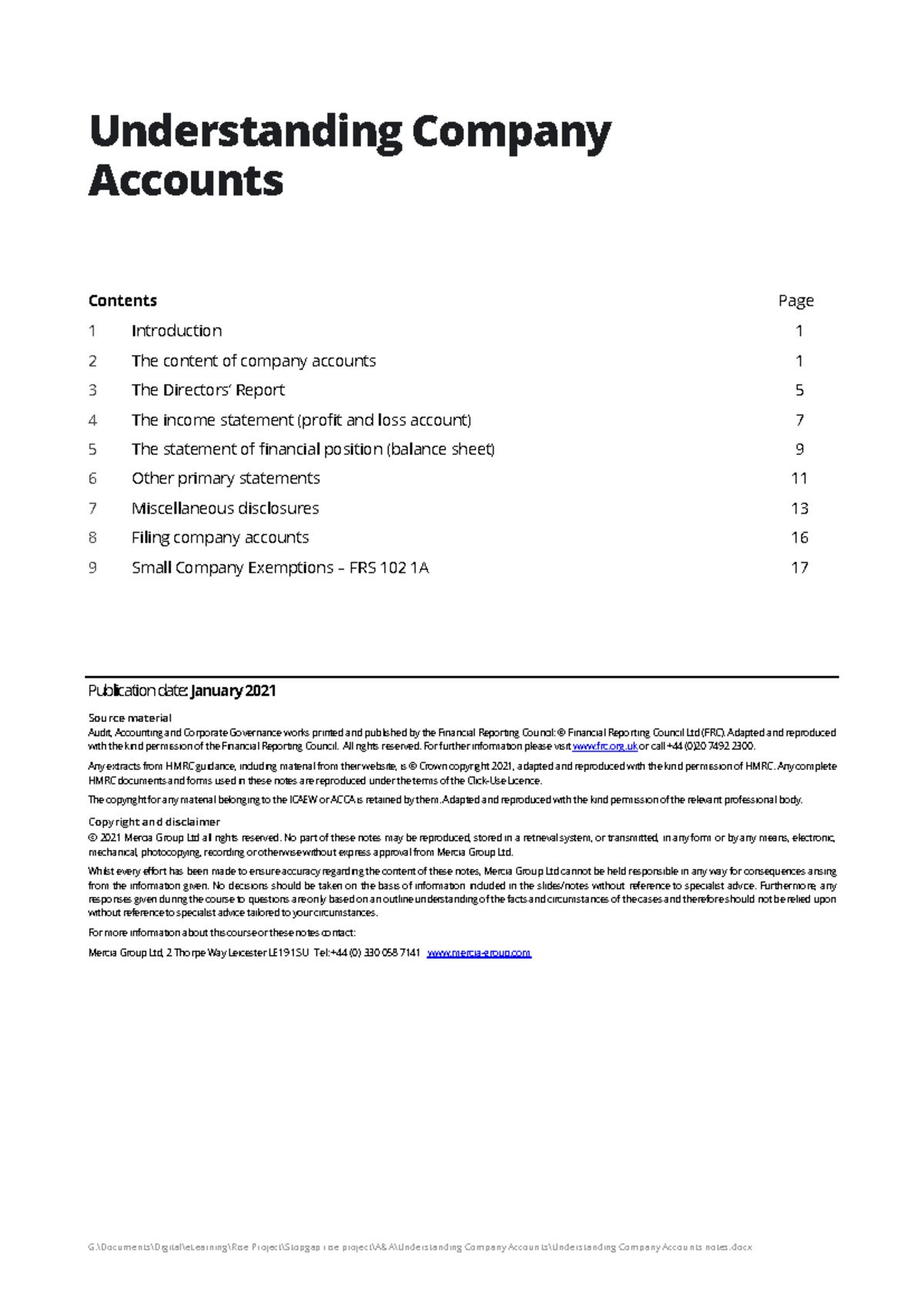 1 Understanding Company Accounts (Mercia Notes) - G:\Documents\Digital ...