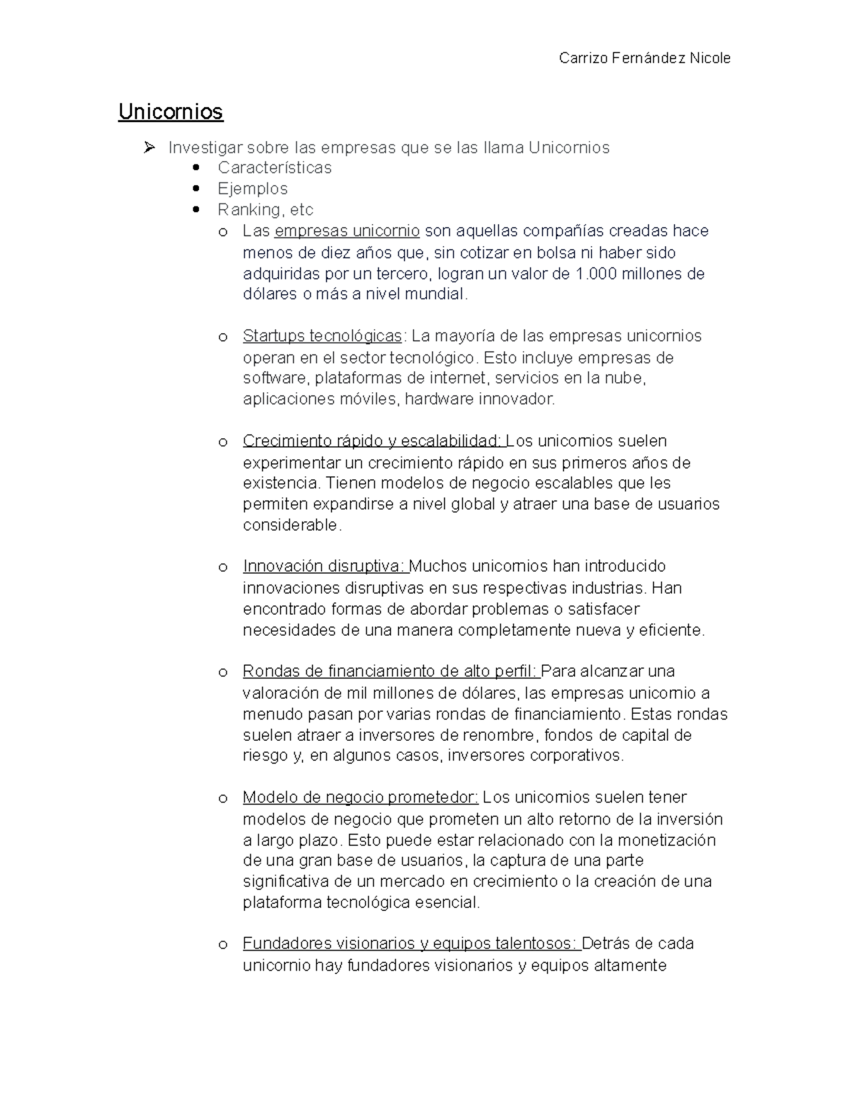 Unicornios E - hfghi - Carrizo Fernández Nicole Unicornios Investigar ...
