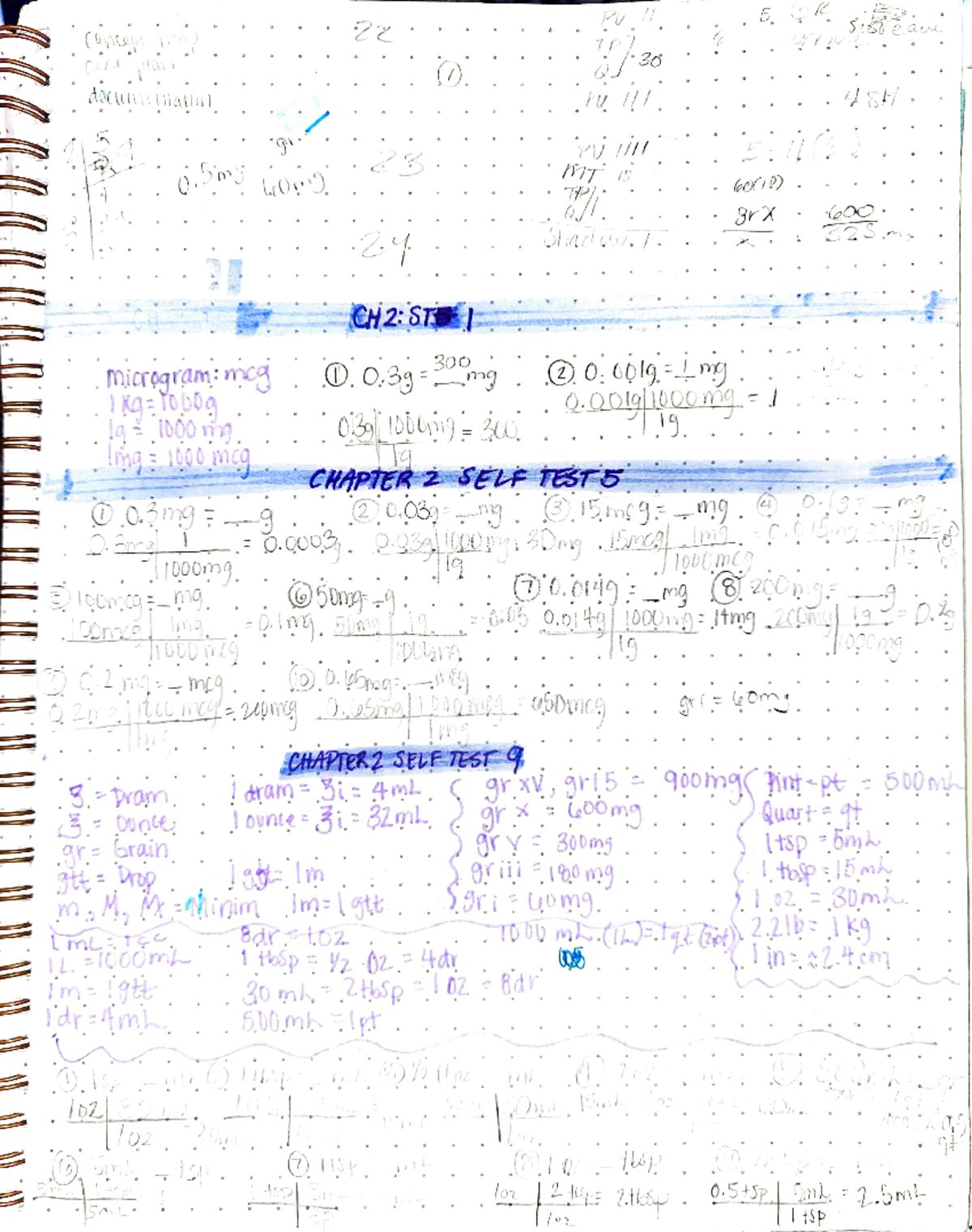 Henke S Med Math Chapter 2 And 3 Self Test Answers Box 19 R O