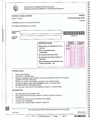 JCE Science Revision Booklet - Copy-2 - JCE SCIENCE REVISION BOOKLET ...