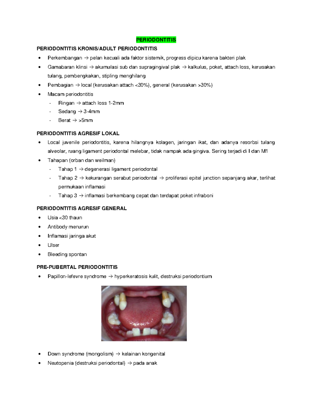 Periodontitis - PERIODONTITIS PERIODONTITIS KRONIS/ADULT PERIODONTITIS ...