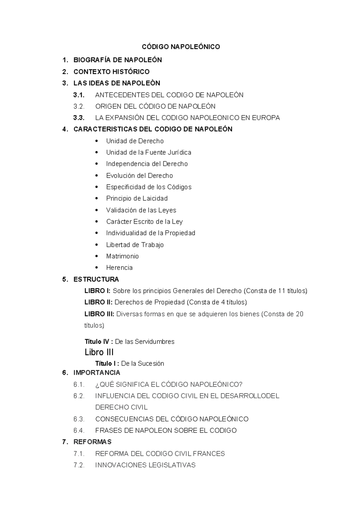 Estructura DEL Codigo Civil-2 - CÓDIGO NAPOLEÓNICO 1. BIOGRAFÍA DE ...