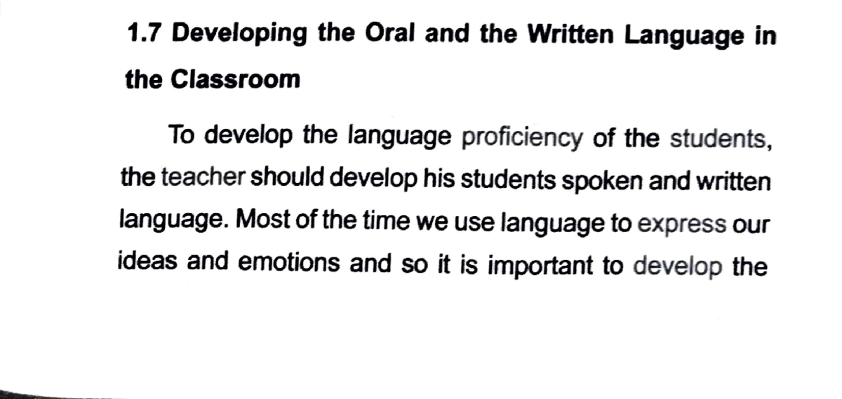 LAC ENG February 26 2021 - 1 Developing the Oral and the Written ...