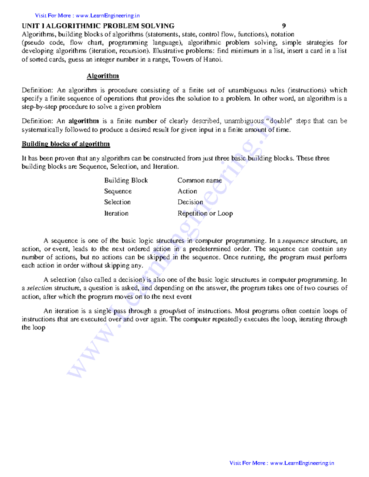 GE8151 Problem Solving and Python Programming - 01- By Learn Engineering - UNIT I ALGORITHMIC ...