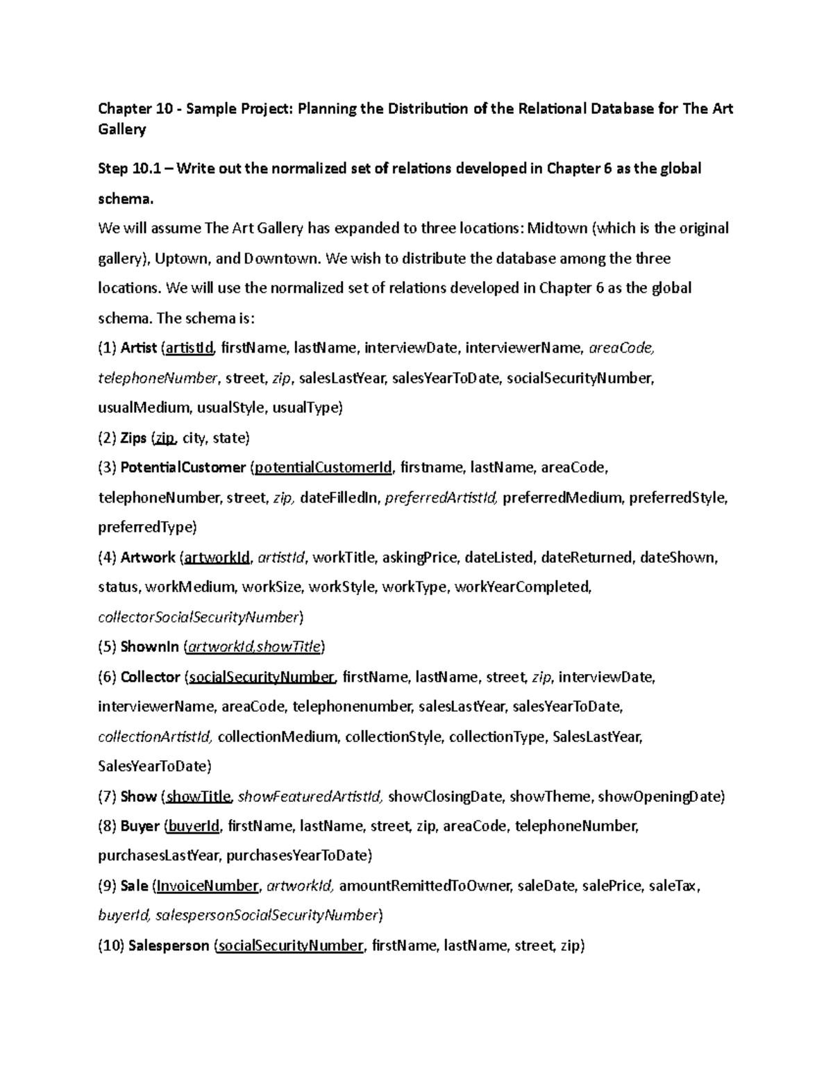 Chapter 10 Sample Project Chapter 10 Sample Project Planning The Distribution Of The