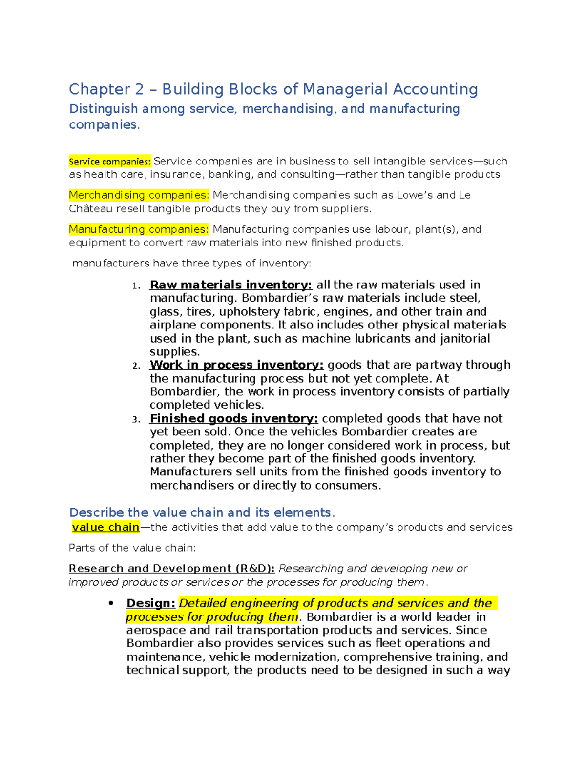 Chapter 2 – Building Blocks of Managerial Accounting Cheat Sheet ...