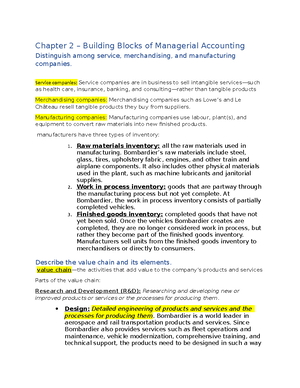 Chapter 1 - Intro to Managerial Accounting Cheat Sheet - Chapter 1 ...