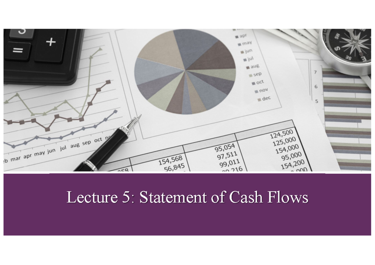 Lec 05 Statement of Cash Flows - Lecture 5: Statement of Cash Flows Quick Refresher o Adjusted ...