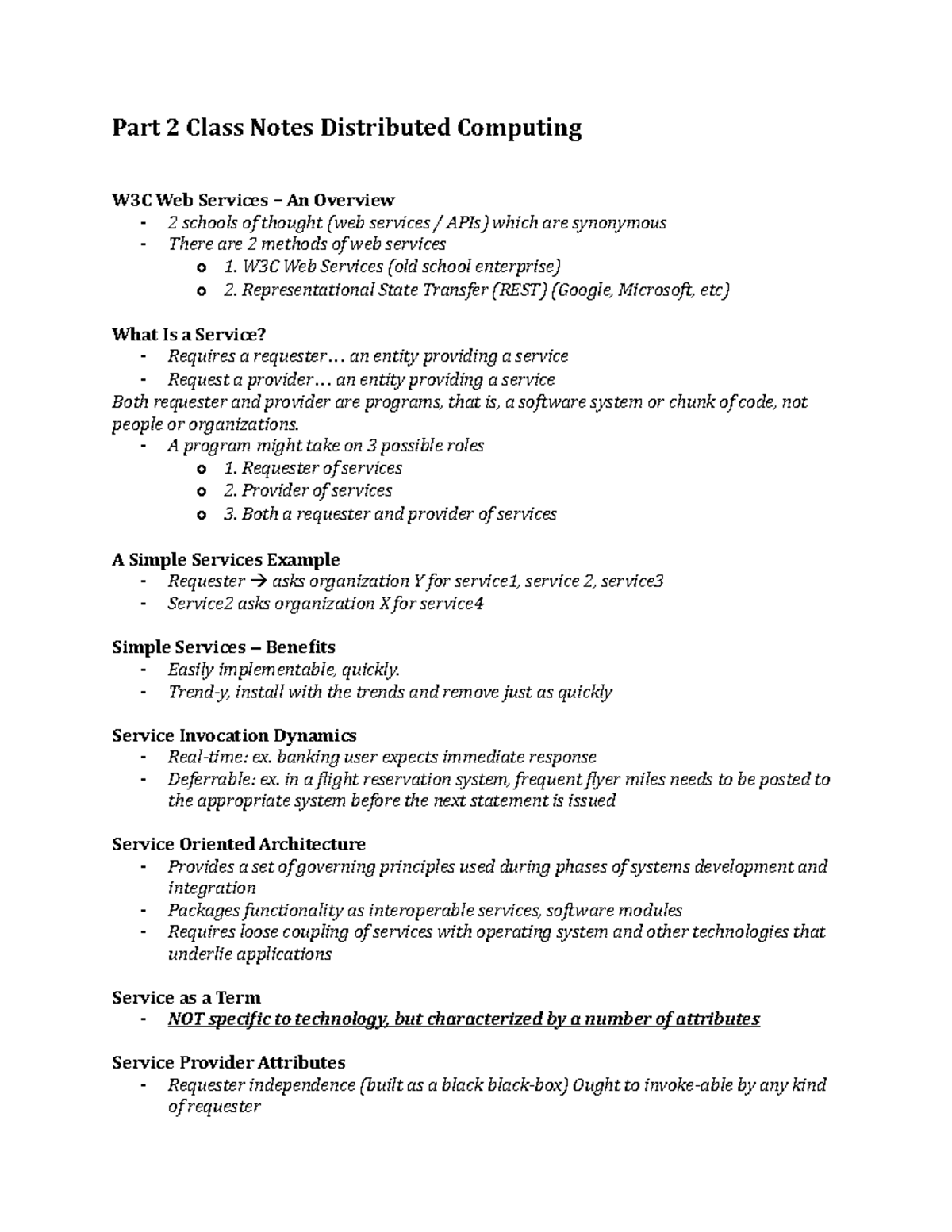 Part 2 Class Notes Distributed Computing - Part 2 Class Notes ...