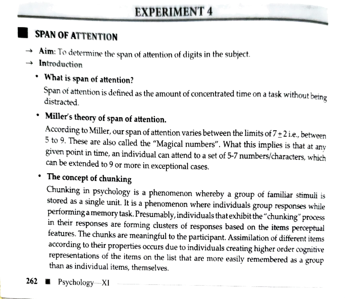 Attention - EXPERIMENT 4 SPAN OF ATTENTION Aim: To determine the span ...
