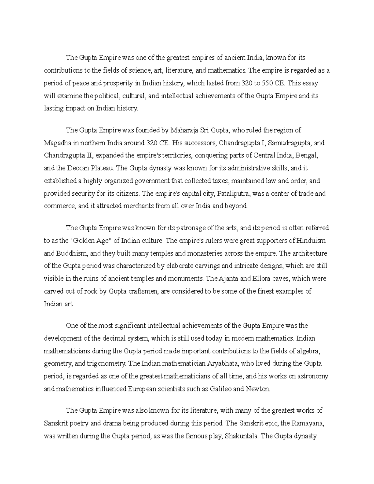 The Gupta Empire A Golden Age of Indian History - The Gupta Empire was ...