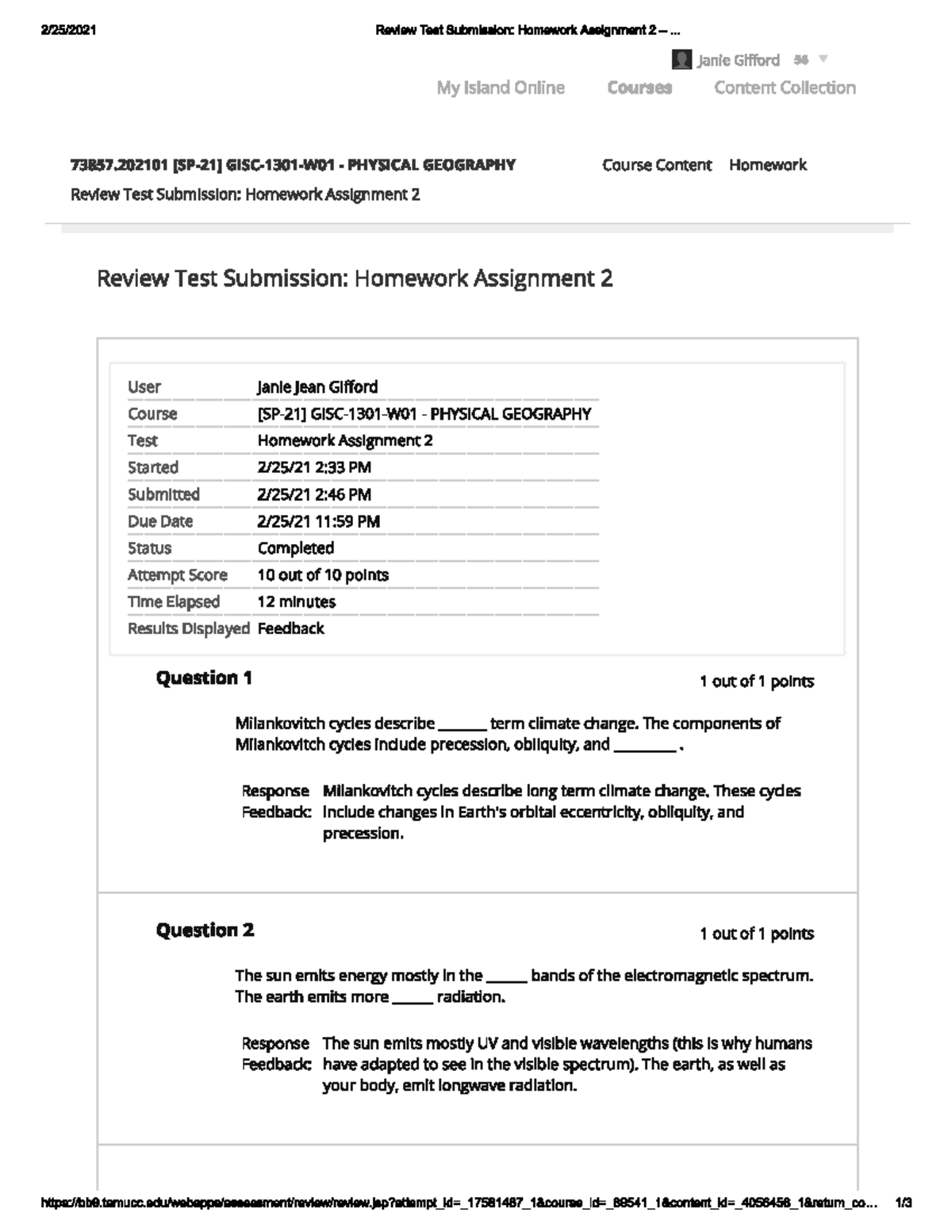 HW QUIZ 2 - quiz 2 - 1301 GISC - Studocu