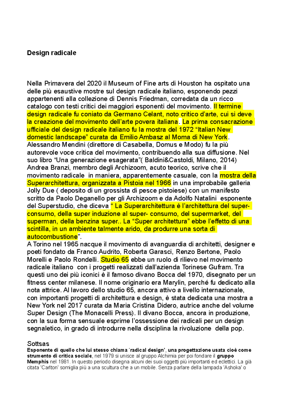 Design radicale - Il termine design radicale fu coniato da Germano ...