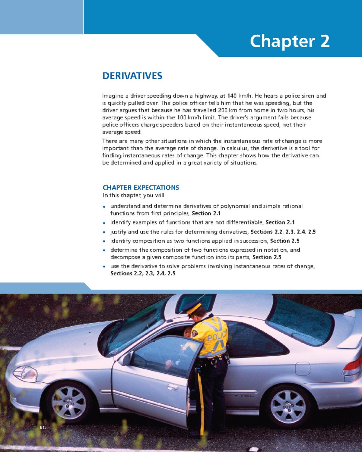 Chapter 2 - MCV4U Nelson - Chapter 2 DERIVATIVES Imagine a driver ...