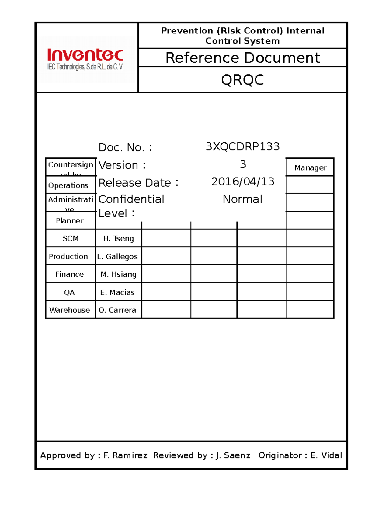 3 Xqcdrp 133 Ver 3 QRQC - registro de material defectuoso en las lineas ...