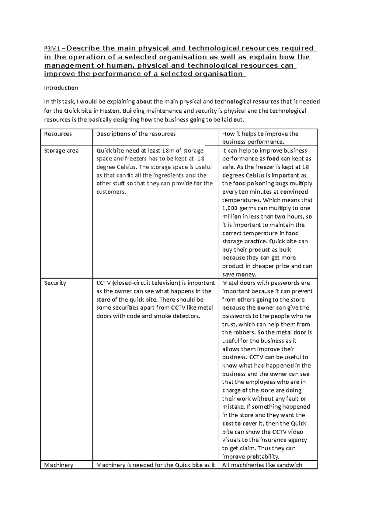 P3M1 - Unit 2 - P3M1 – Describe the main physical and technological ...