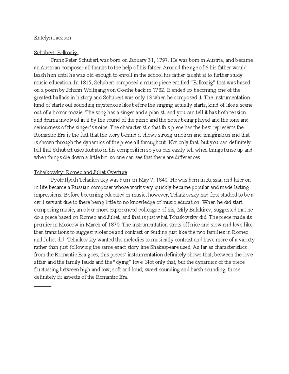 Music Homework 10%2F22 - Katelyn Jackson Schubert: Erlkönig Franz Peter ...