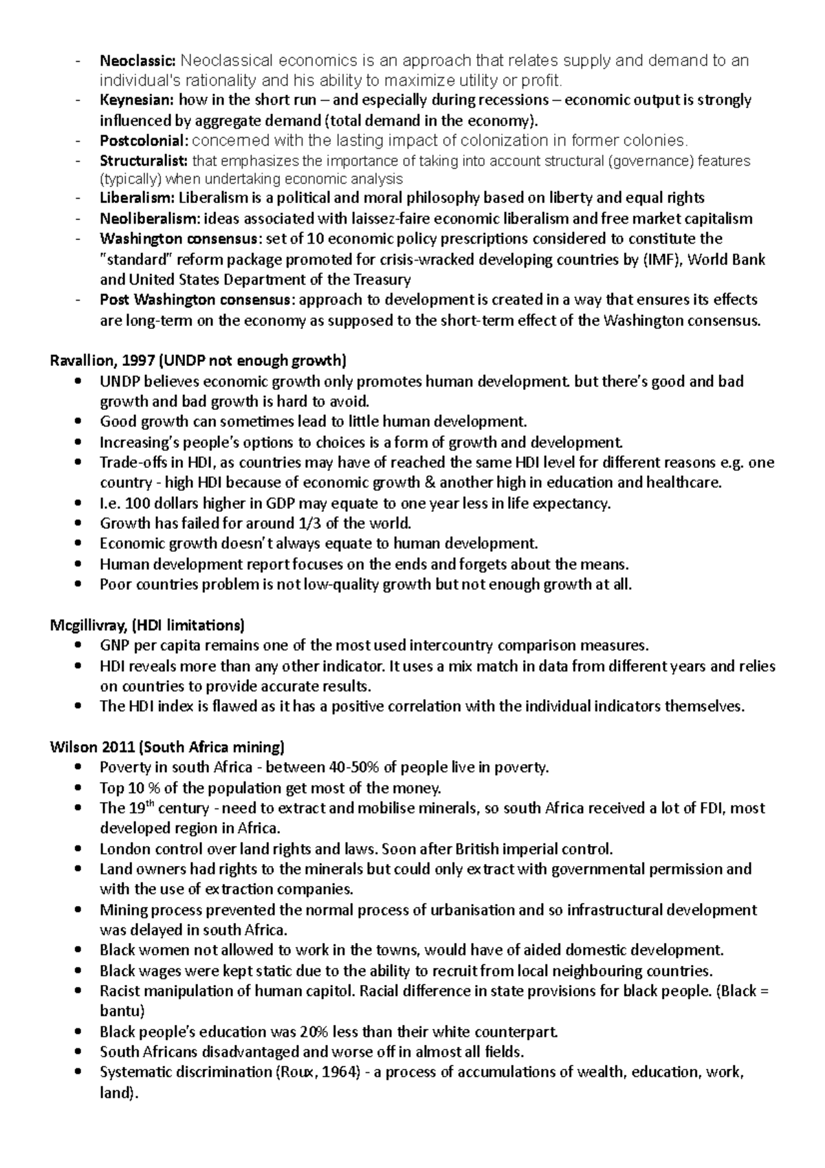 PED Reading Summary - Neoclassic: Neoclassical economics is an approach ...