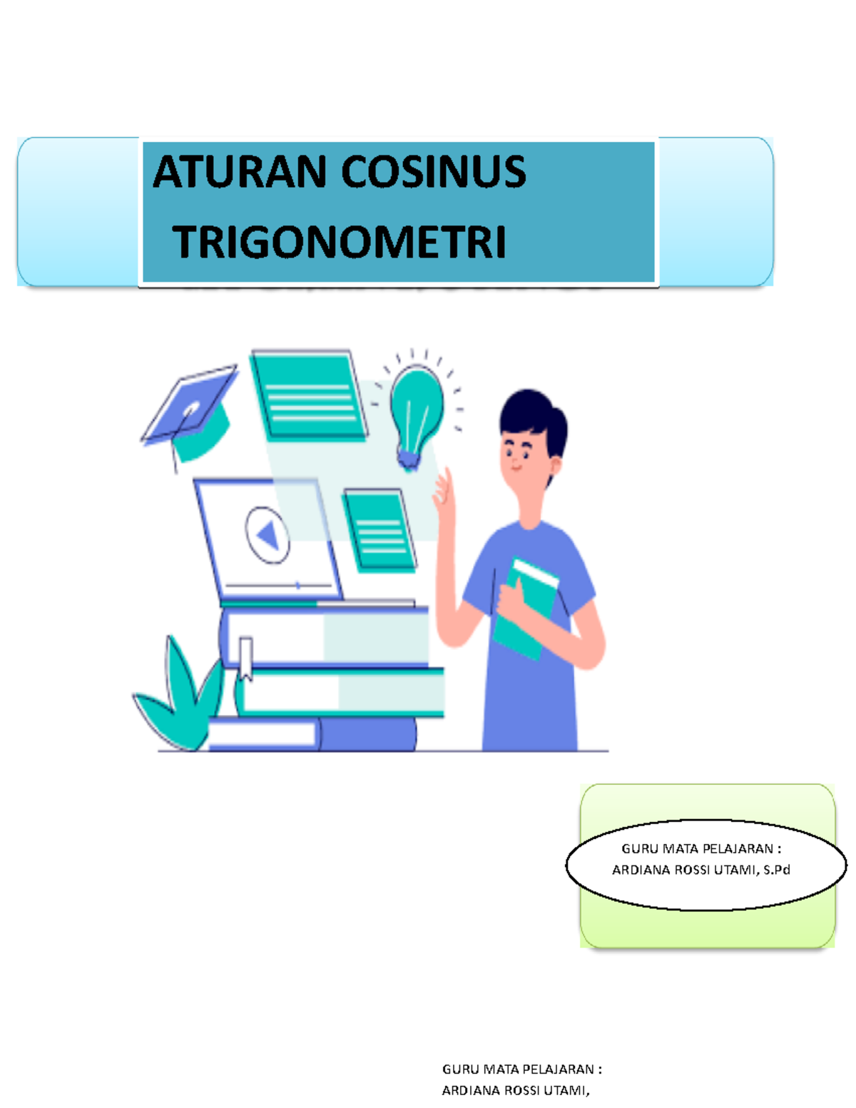 Aturan Cosinus - ATURAN COSINUS TRIGONOMETRI GURU MATA PELAJARAN ...