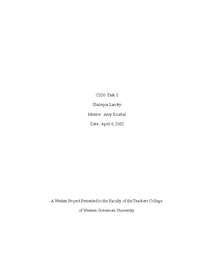 Dylan Adkins WGU Research Design and Analysis Task 1 - C226, Research ...