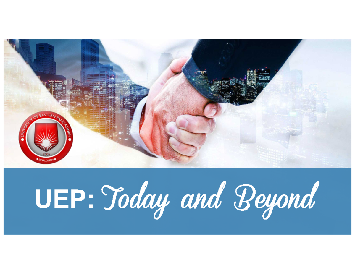 HEI consortium Sept 2023 - UEP: Today and Beyond “The function of ...