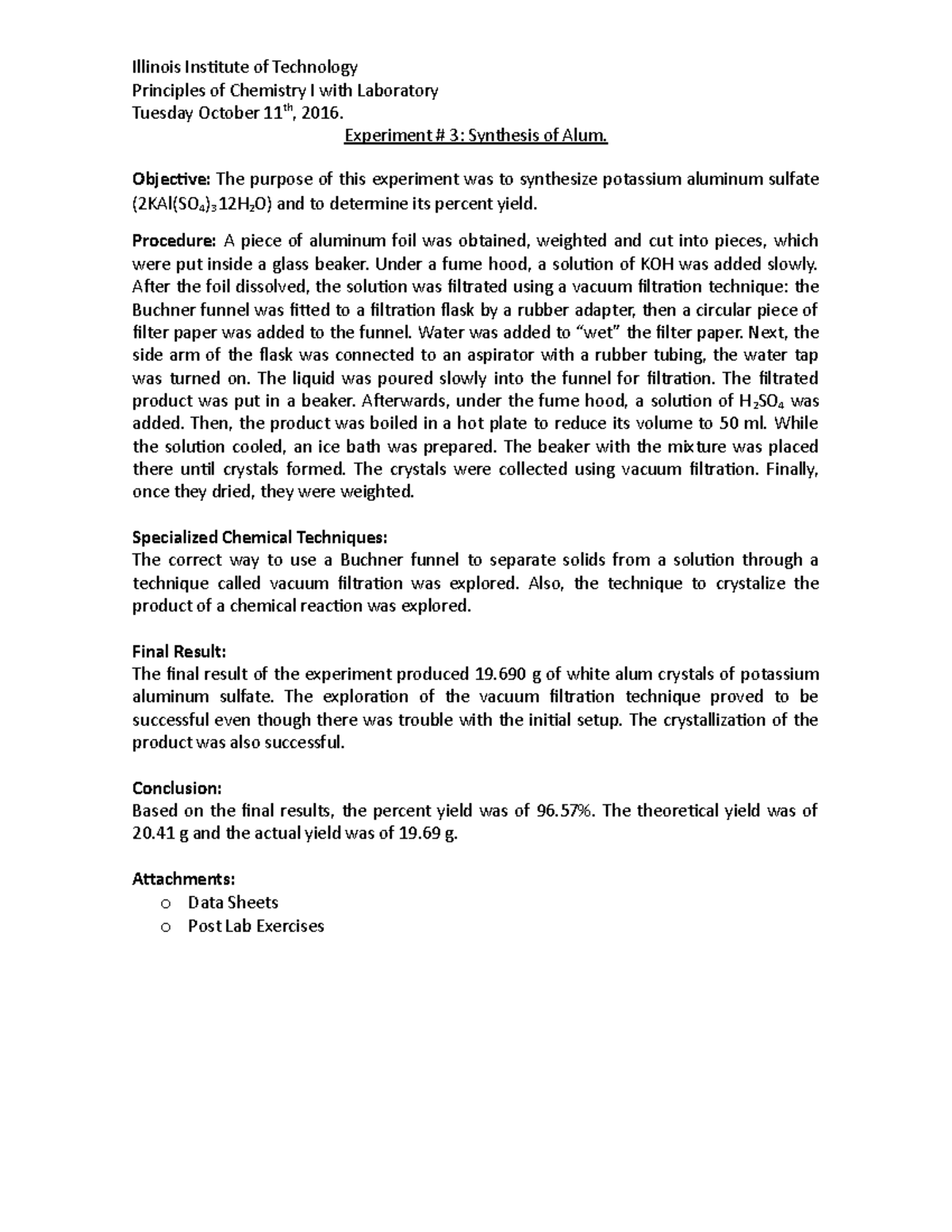 Lab 3 - Lab assignment submitted - Illinois Institute of Technology ...