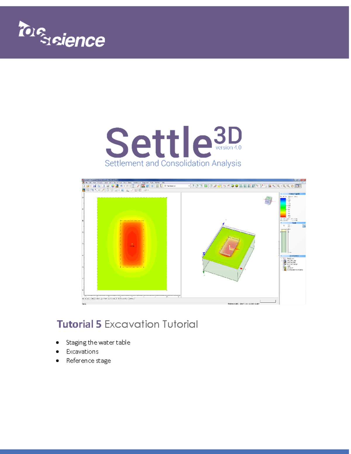 Settle 3D Tutorial 05 - Tutorial 5 Excavation Tutorial Staging the ...