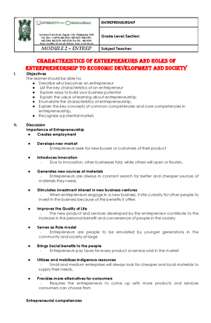 Module 3-Opportunity and Opportunity Seeking - Unit 3: Objectives At ...