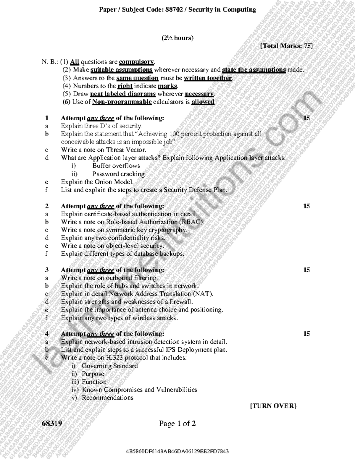 Tybsc-IT SEM6 SIC NOV19 - 4B5860DF6148AB46DA06129EE2FD Paper / Subject ...