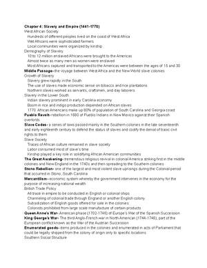 HIST 2100 - My Summary of Chapter 3 - Planting Colonies in North ...