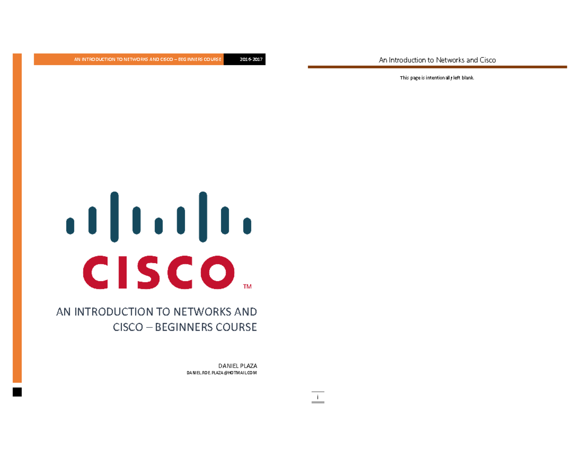 Cisco book 2p - tests - AN INTRODUCTION TO NETWORKS AND CISCO ...
