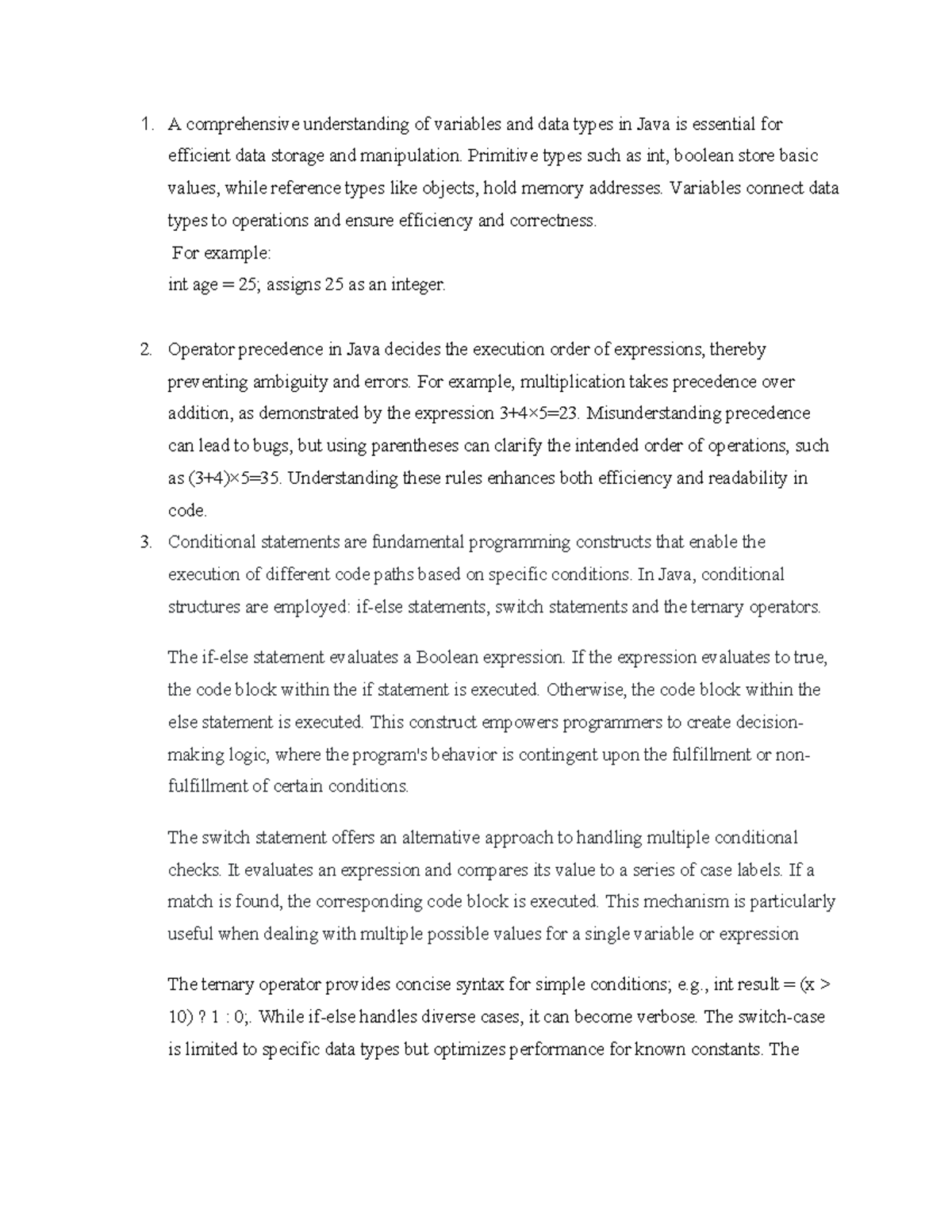 CS 1102 - Programming 1 Dscussion - A comprehensive understanding of variables and data types in ...