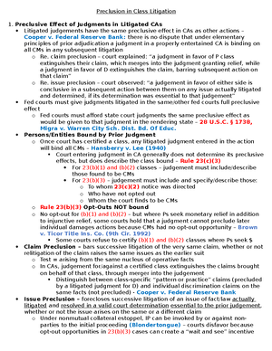 Adam's Complex Litigation Outline - Complex Litigation Outline ...