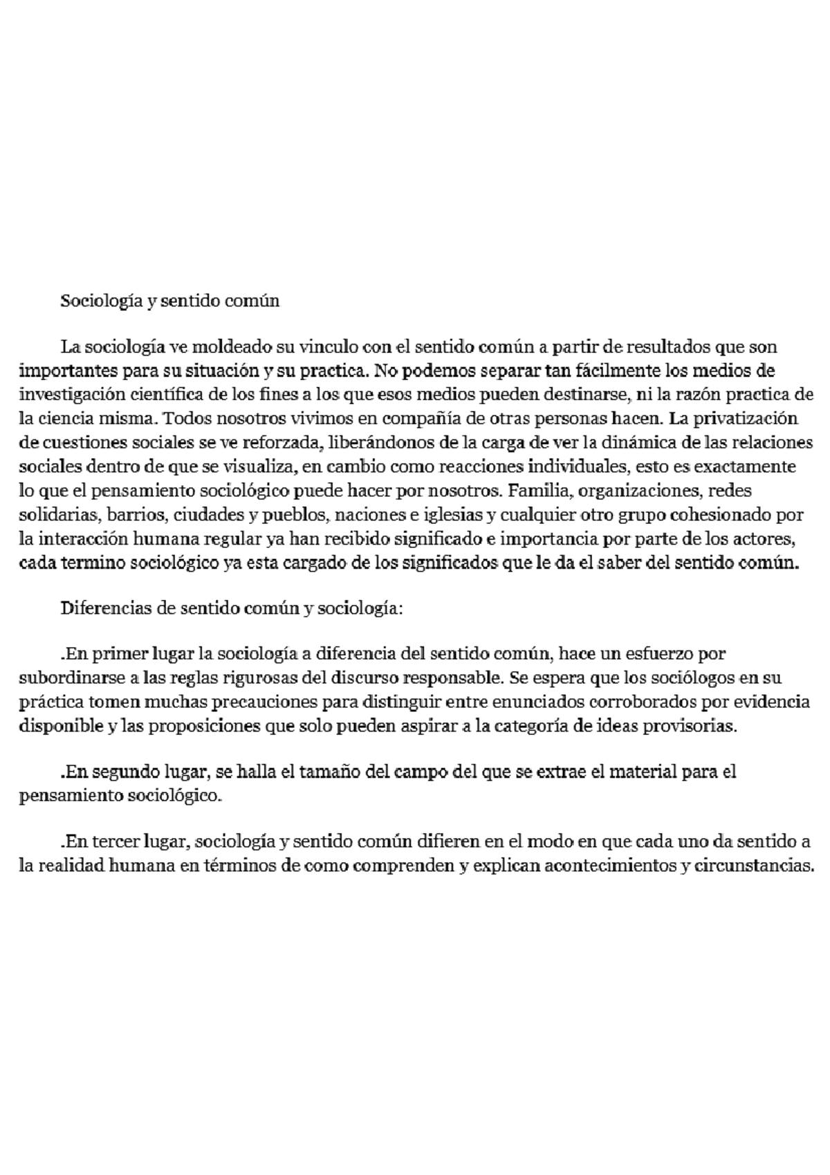 Resumem Bauman - Pensando Sociologicamente - Cap 1 - Fundamentos de la ...