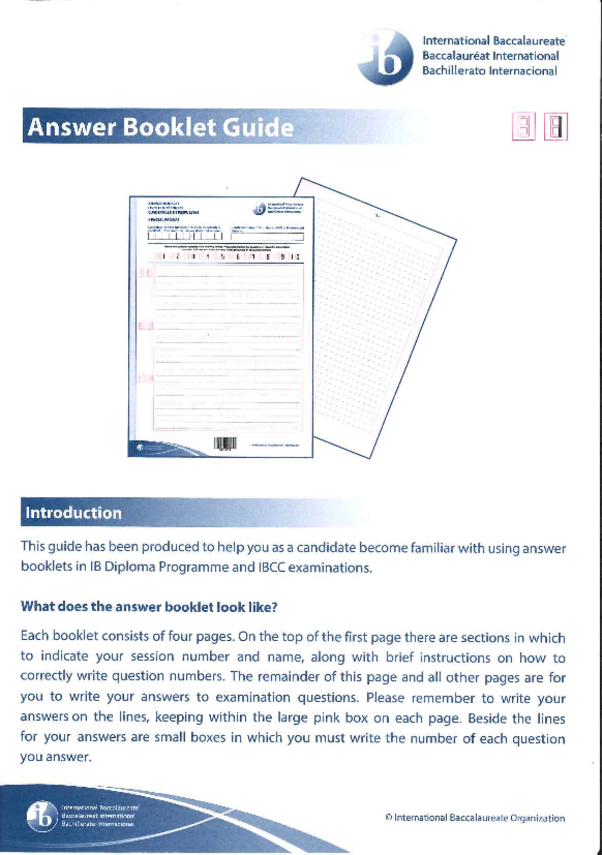 Answer Booklet Guide for May Exam - Levensbeschouwing - Studeersnel