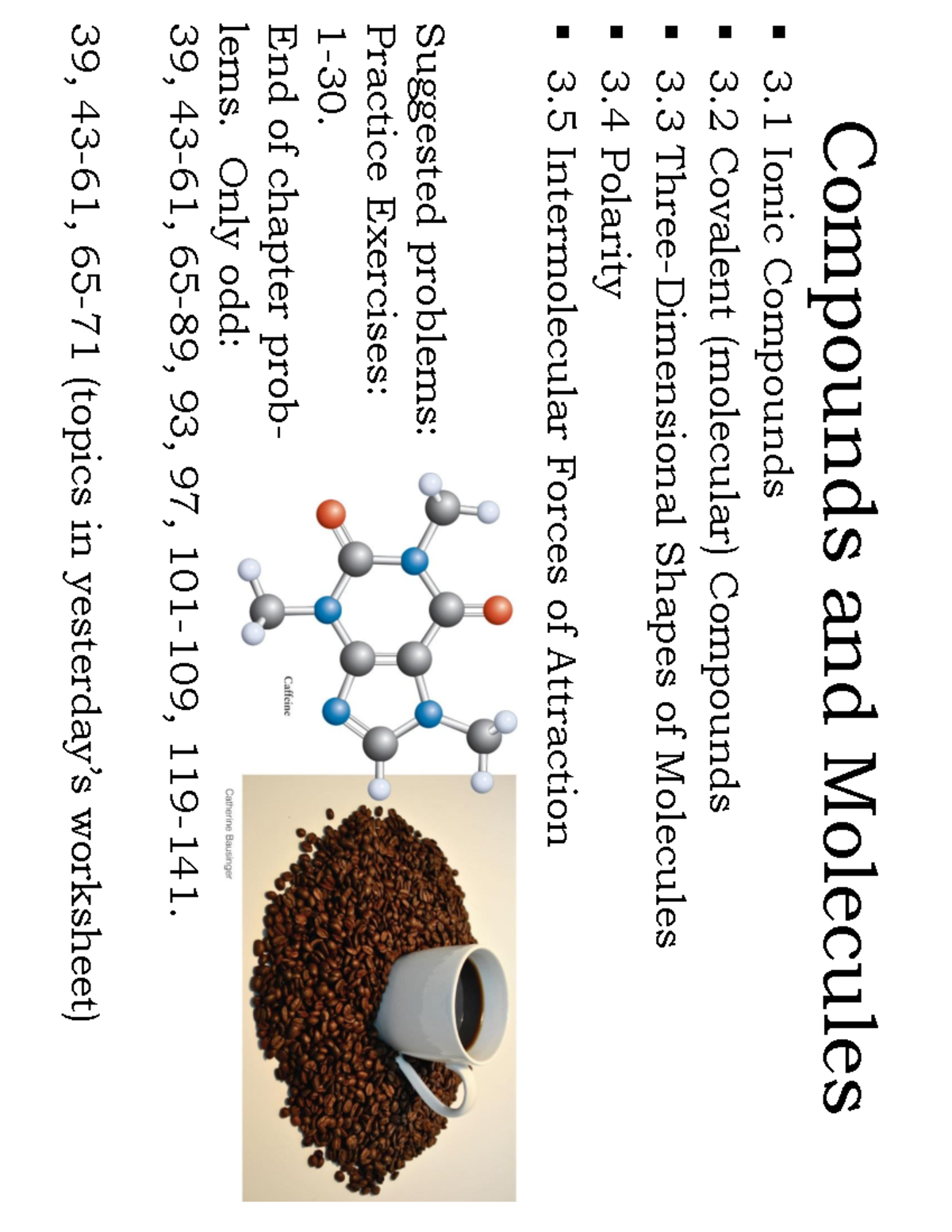 compound and molecules. ch.3 - Ionic Compounds Covalent (molecular ...