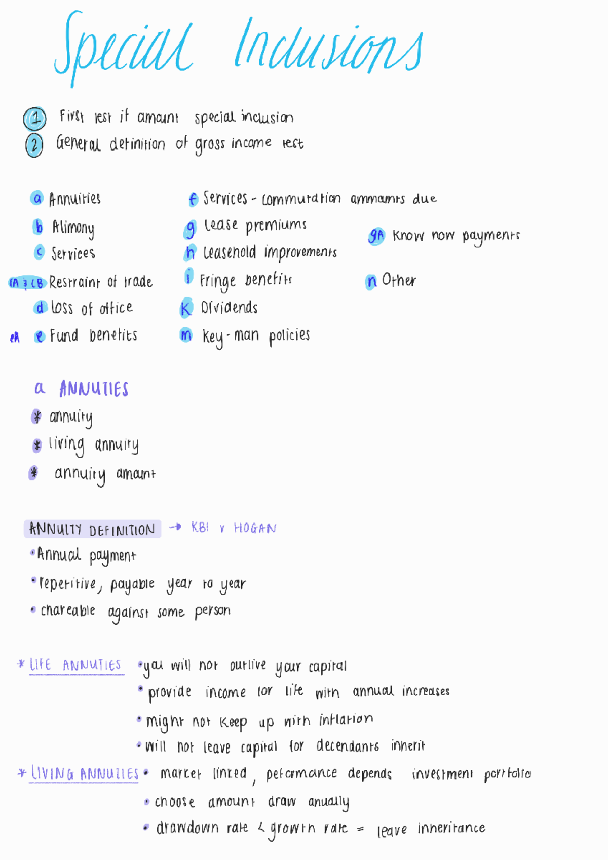 LA 2 B Gross Income- Special Inclusions & Exempt Income - Special ...