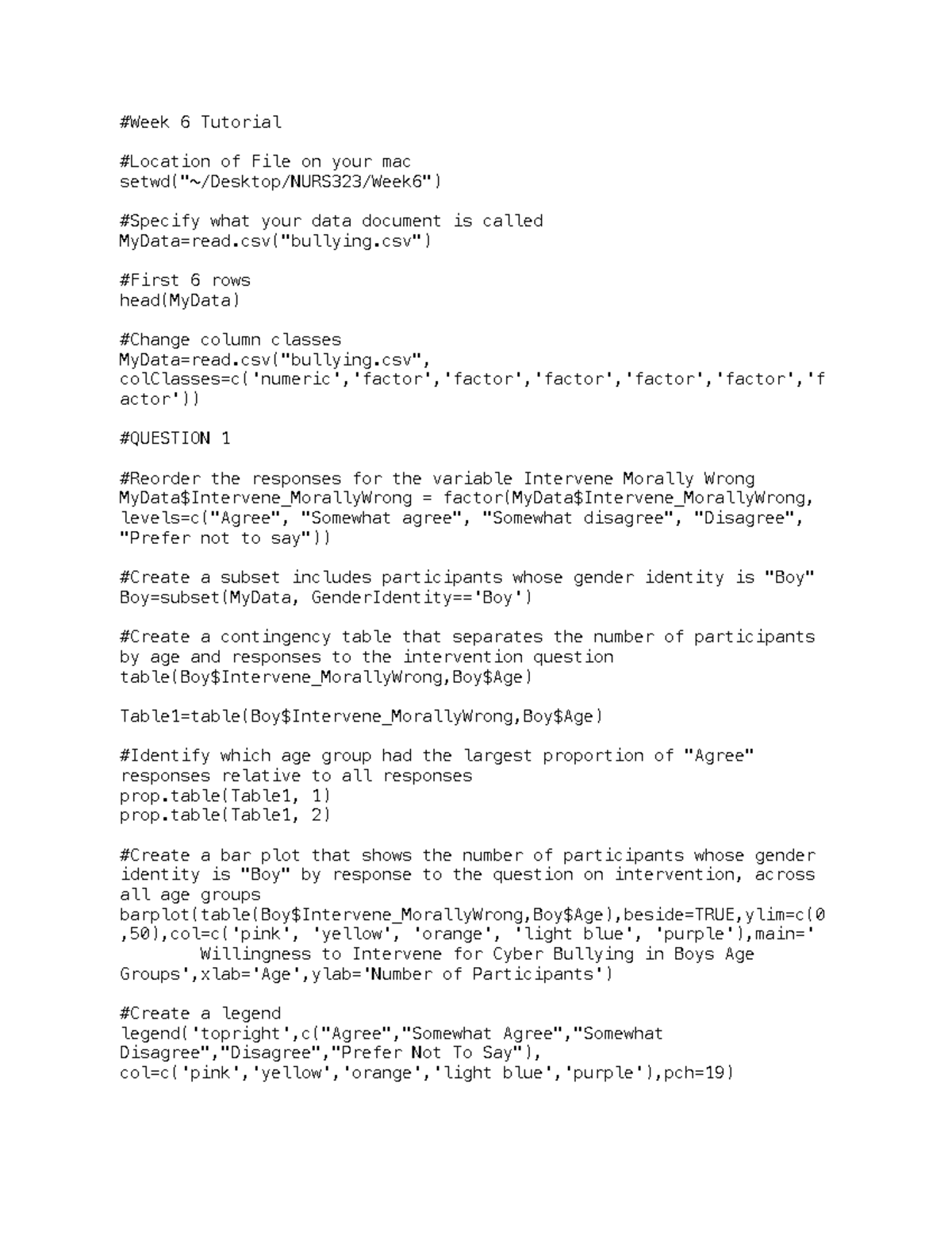 Week 6 Tutorial - #Week 6 Tutorial #Location of File on your mac - Studocu