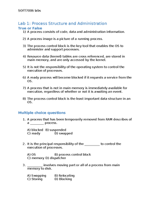 Lab 3 CPU - Lab 3 CPU scheduling wrok - SOFT7006 labs Lab 3: CPU Scheduling In this lab you ...