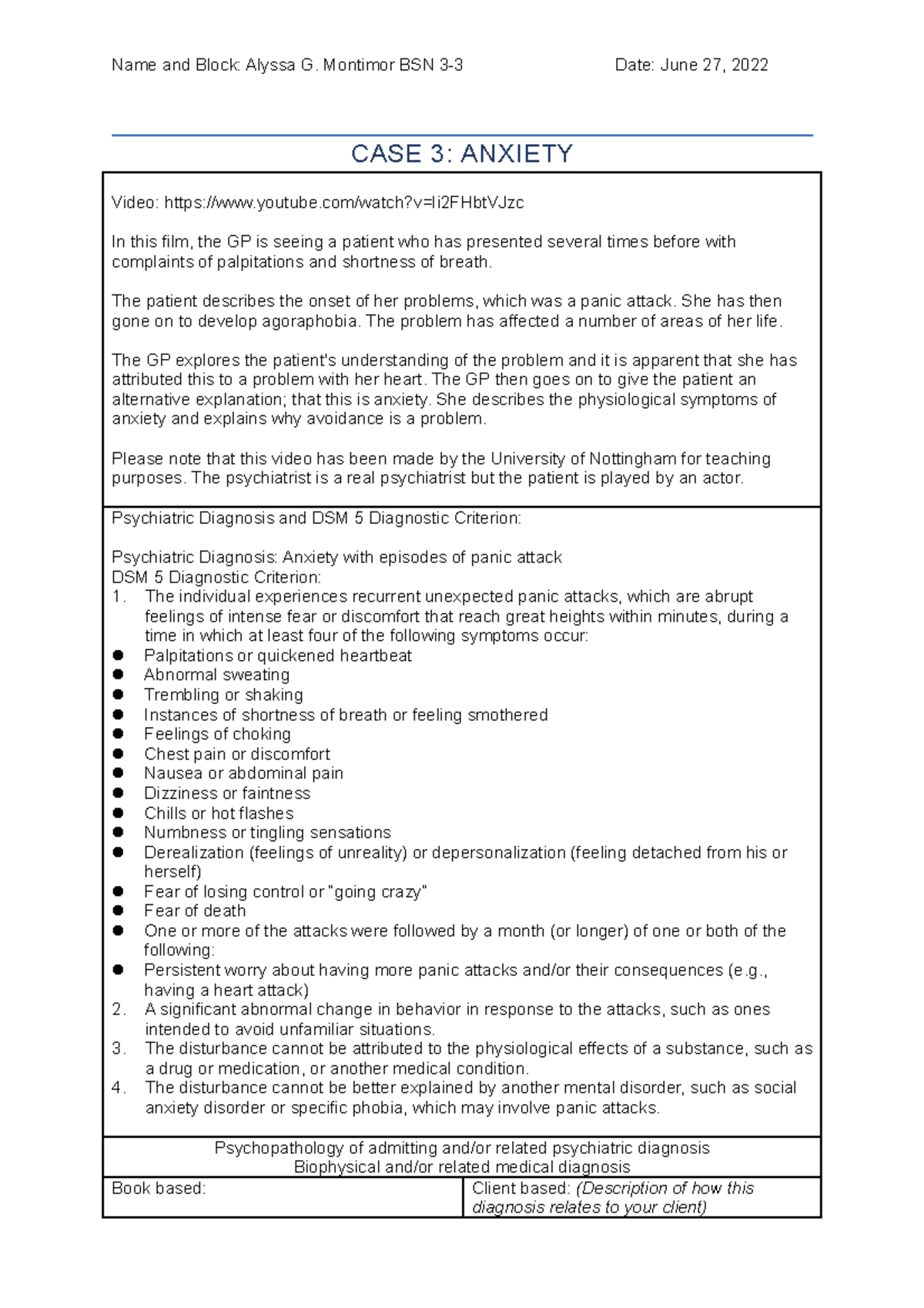Case 3. Anxiety - ffd - CASE 3: ANXIETY Video: youtube/watch?v ...
