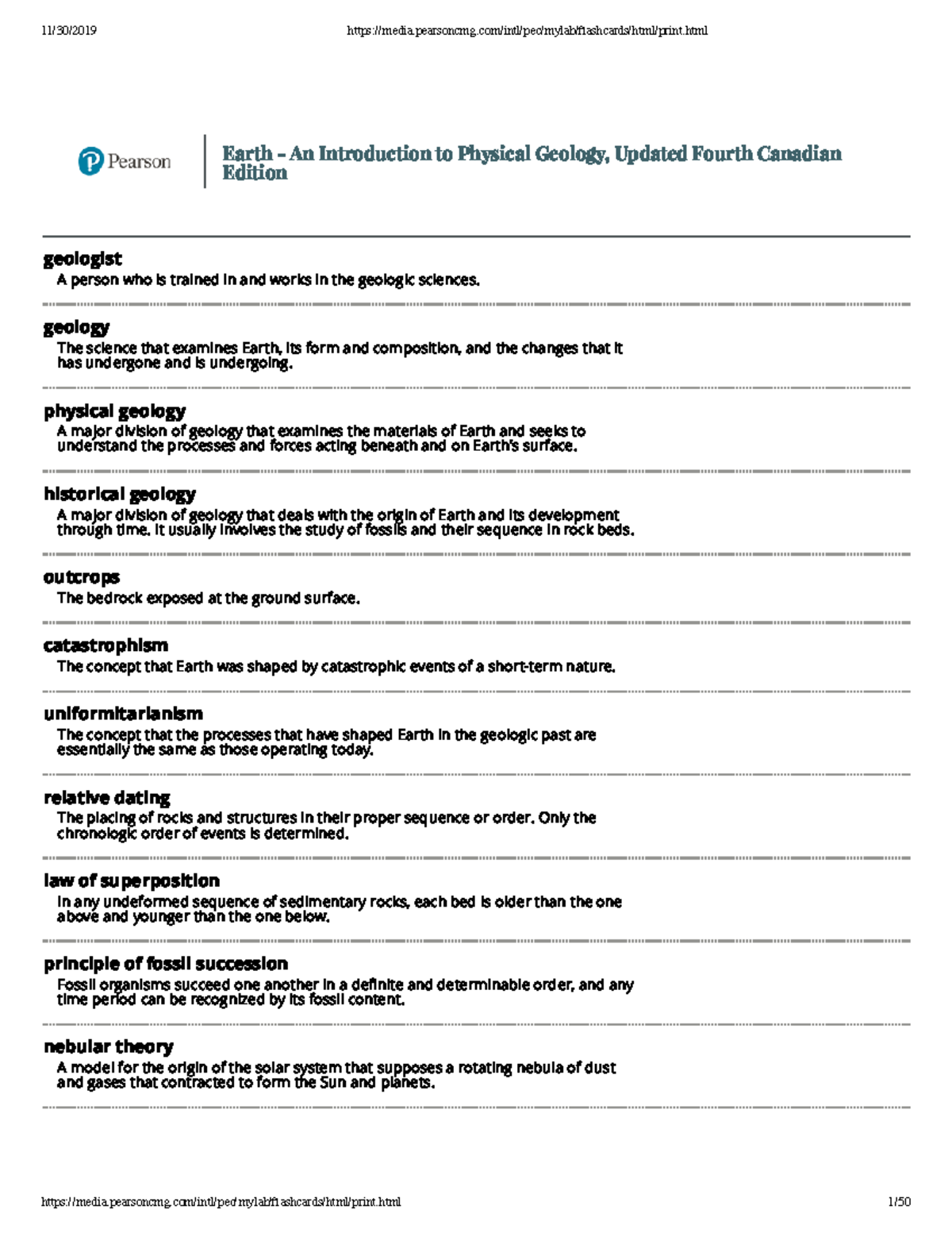 All Definitions - Earth - An Introduction to Physical Geology, Updated ...
