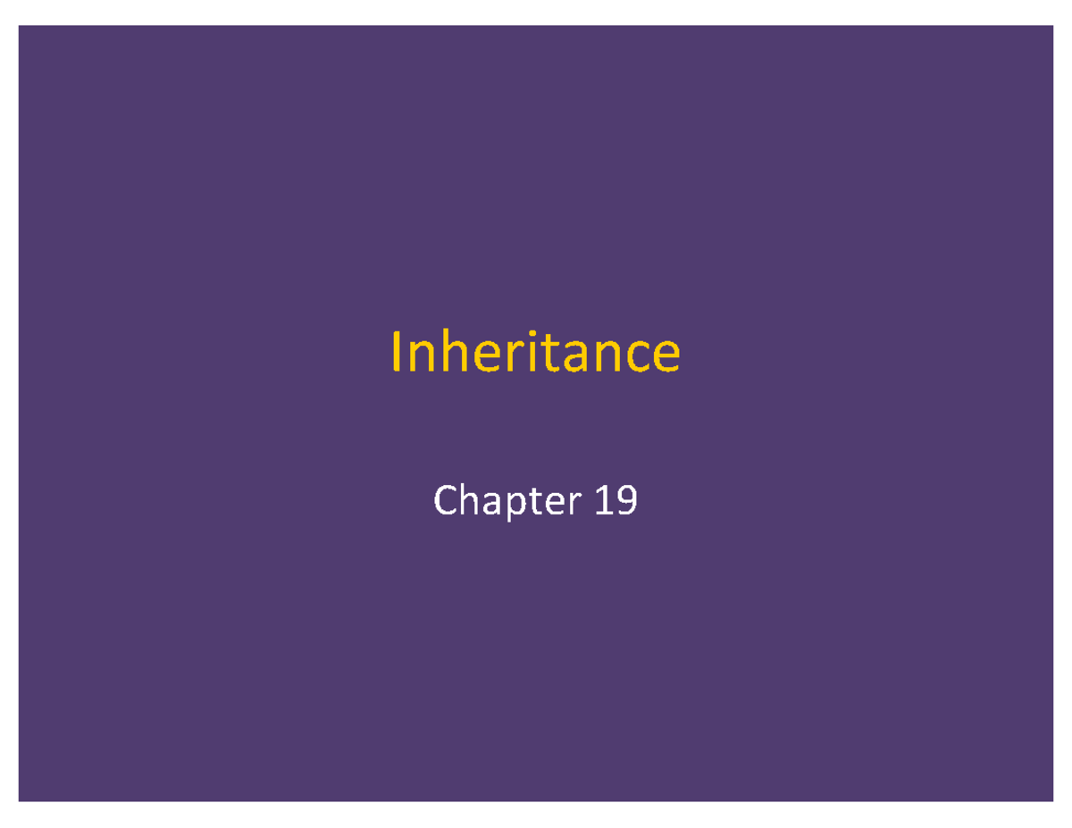 2 19 Inheritance - biology exam prractice - Inheritance Chapter 19 ...