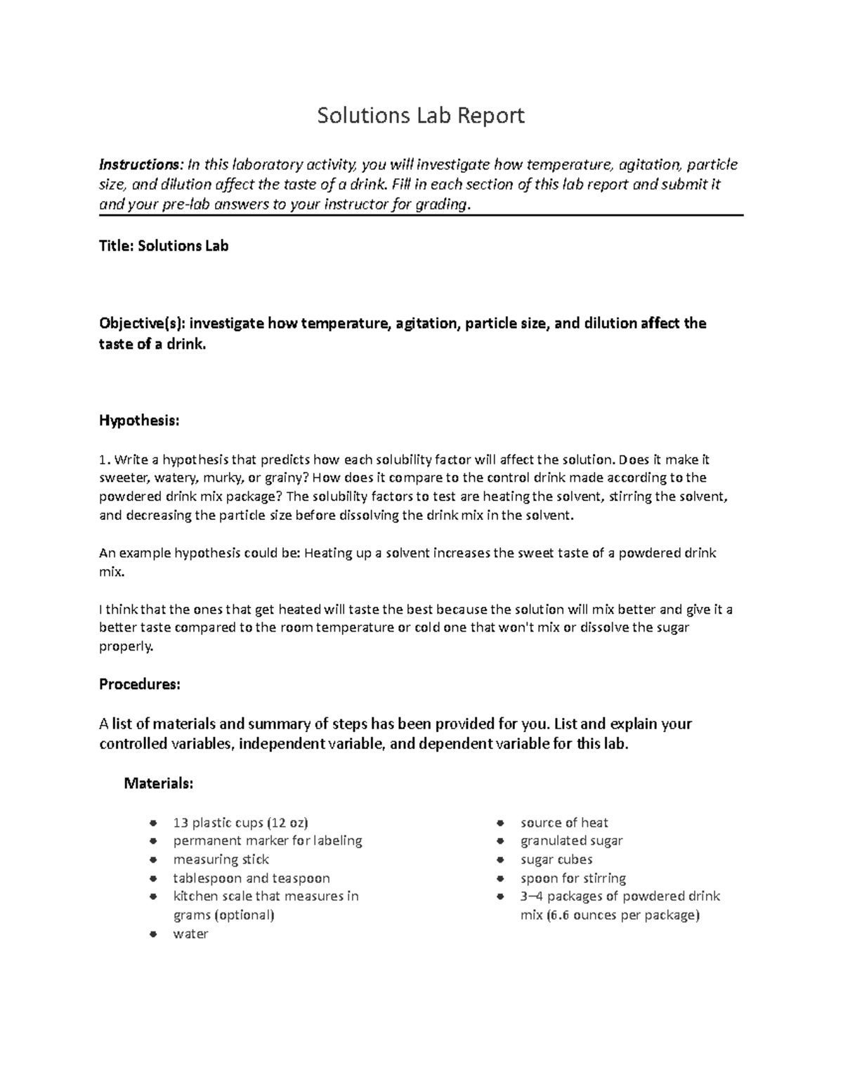 08 03 lab report - none - Solutions Lab Report Instructions: In this ...