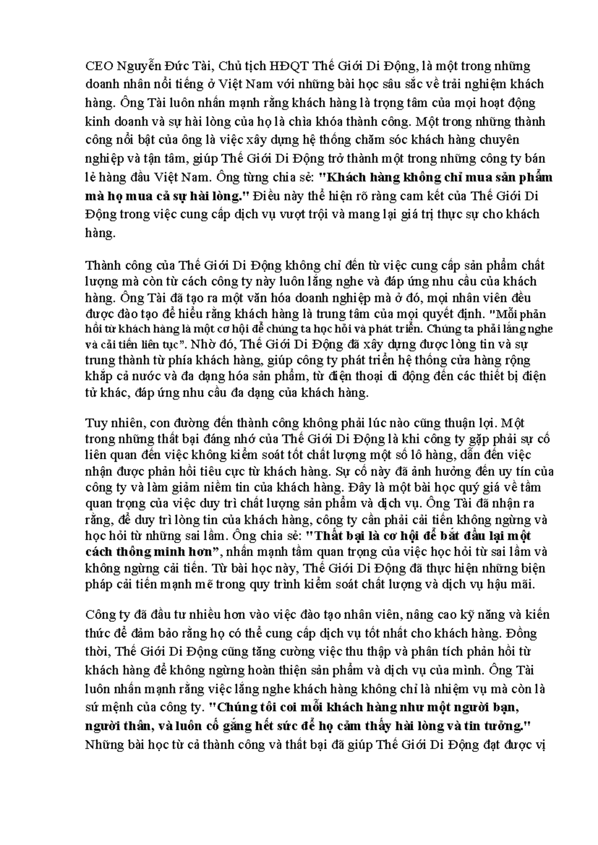 Bai hoc ve TNKH cua CEO Nguyen Duc Tai - CEO Nguyễn Đức Tài, Chủ tịch ...