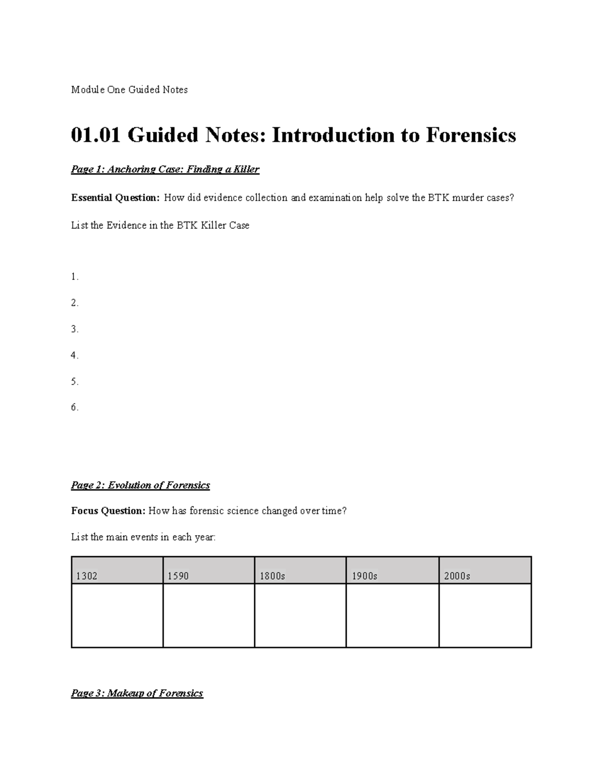 Module 1 Guided Notes-2 - Module One Guided Notes 01 Guided Notes ...