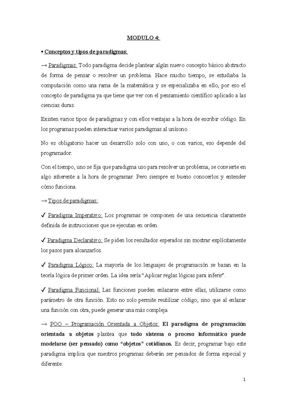 Modulo-4 compress - dwcw - MODULO 4: Conceptos y tipos de paradigmas: → Paradigmas: Todo ...