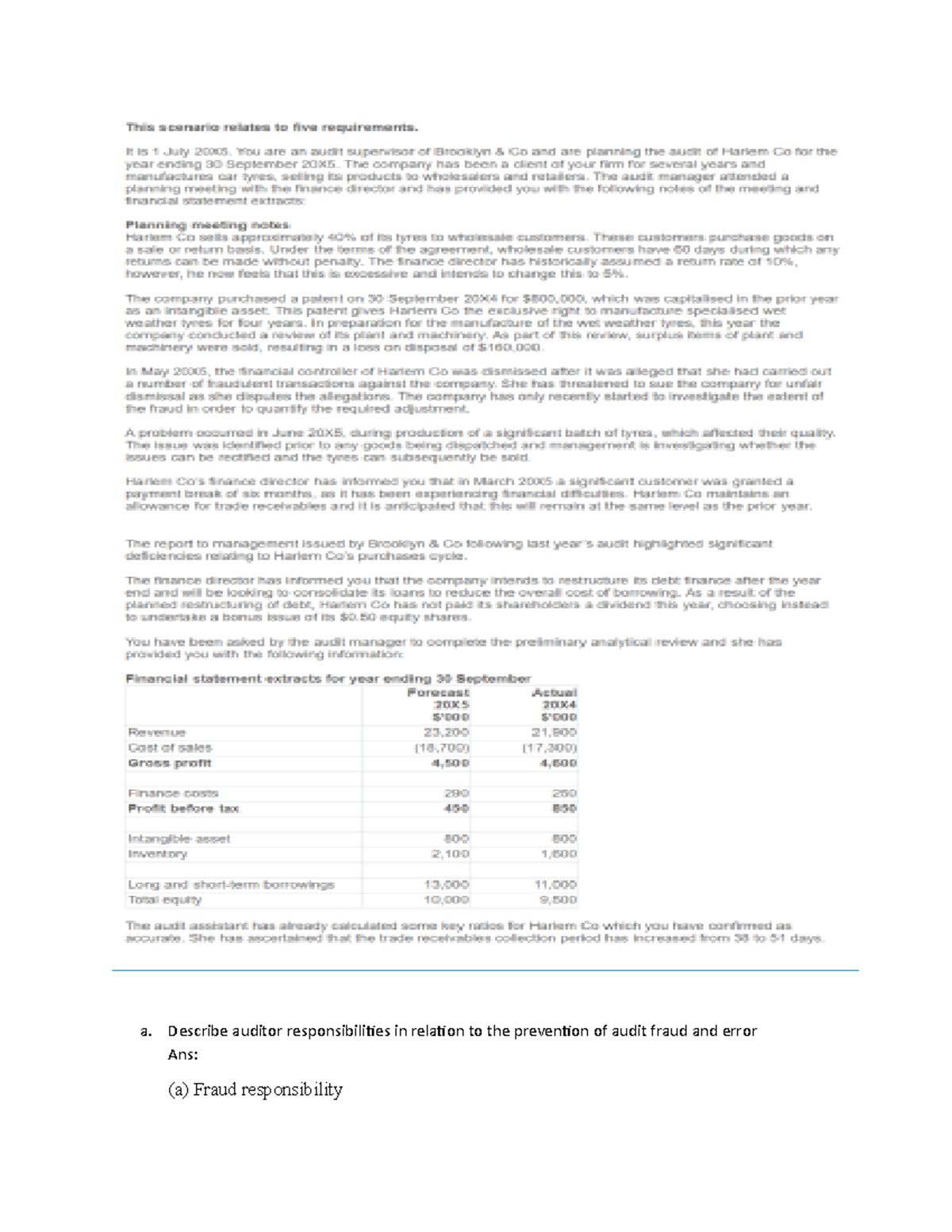 CH 2-Tutorial - Auditing 2 _CH 2-Tutorial - a. Describe auditor ...